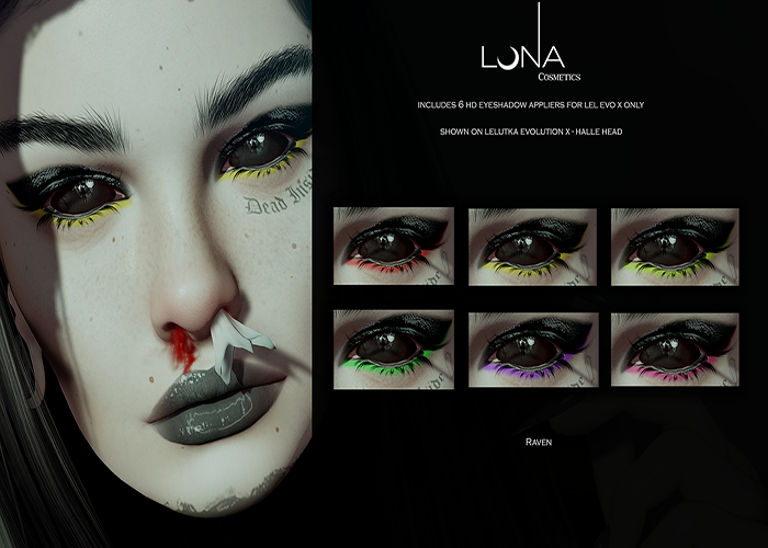 Second Life Marketplace Luna Raven Eyeshadow